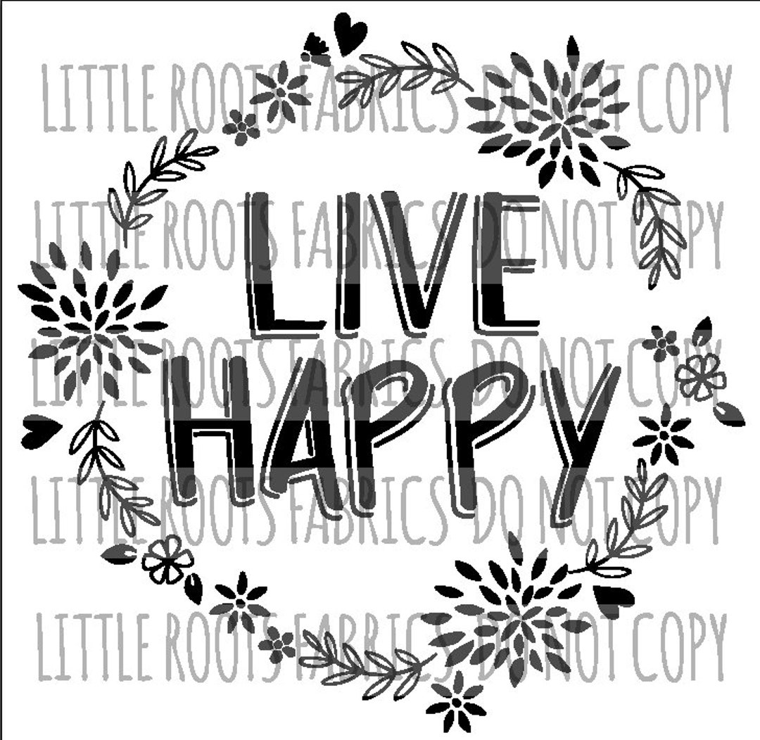 Live Happy- Digital Cut File - Etsy