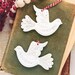 Turtle Dove Christmas Ornaments: Hand-painted Wooden Friendship Gift ...