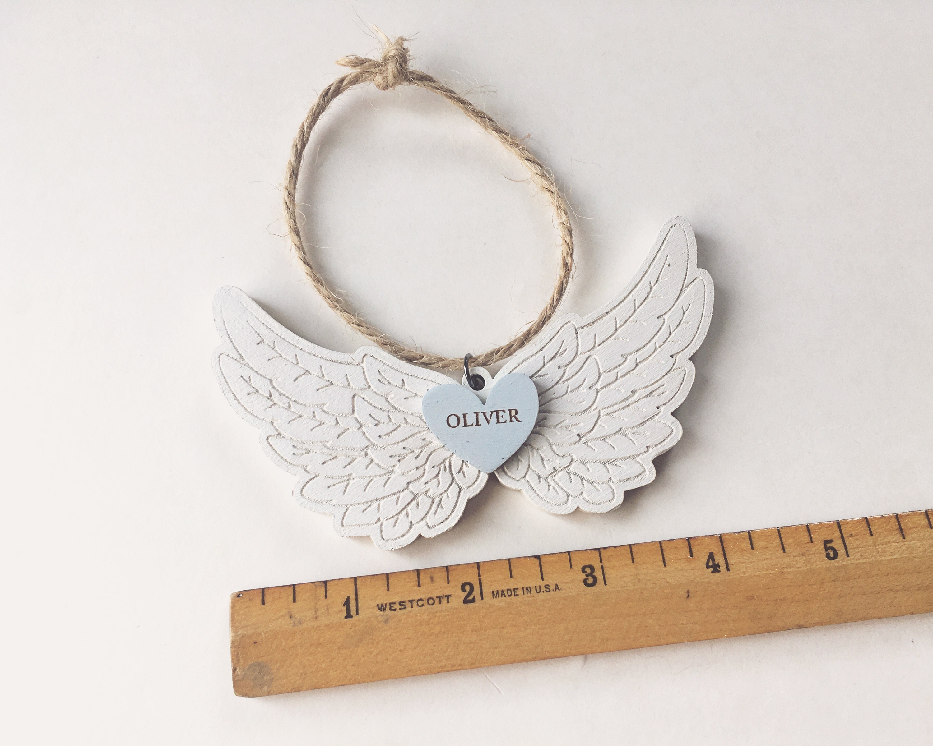 Personalized Angel Wing Ornament / Bereavement Gift / in | Etsy