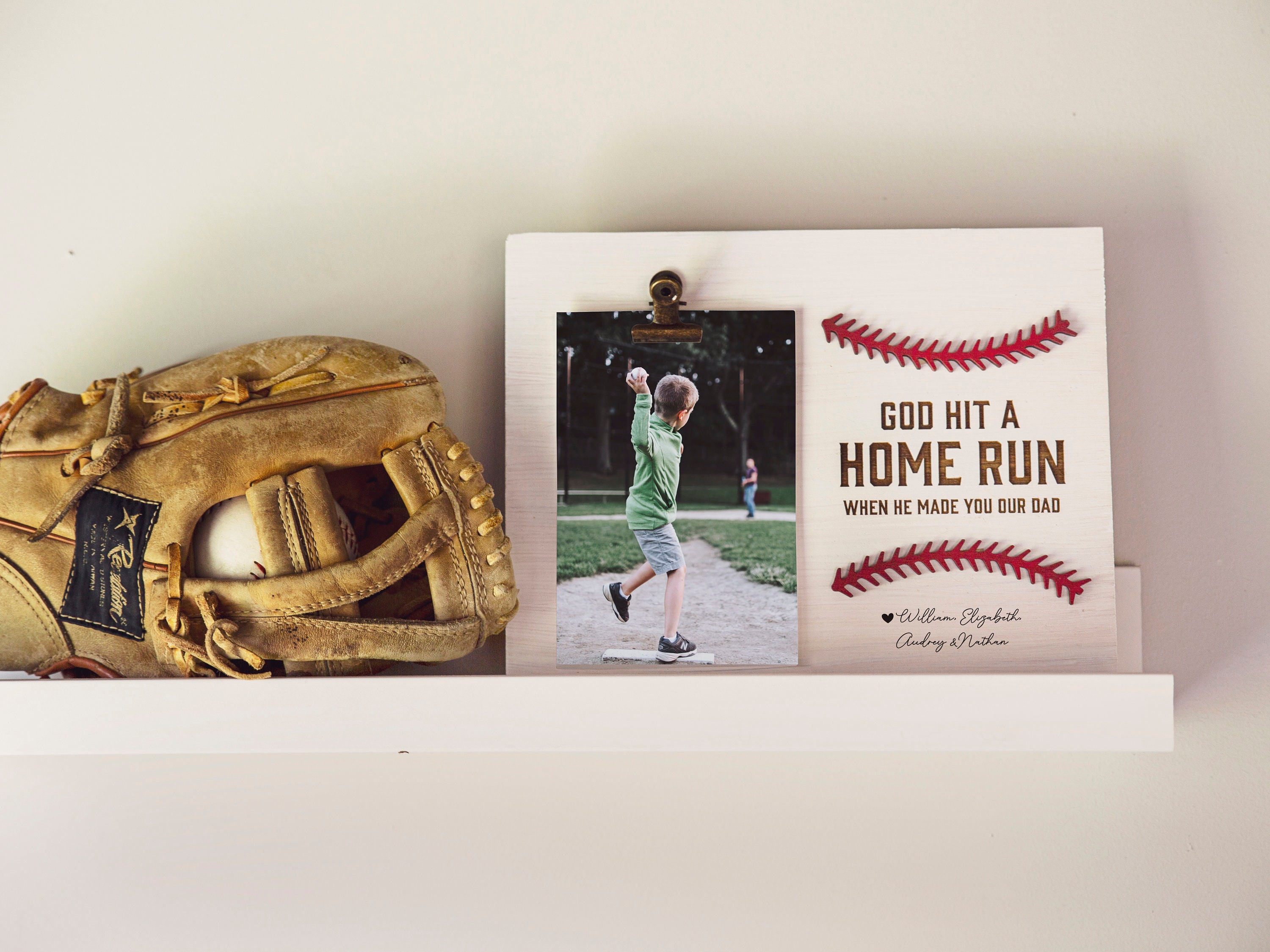 Personalized Father's Day Picture Frame Dad Baseball Gift - Etsy