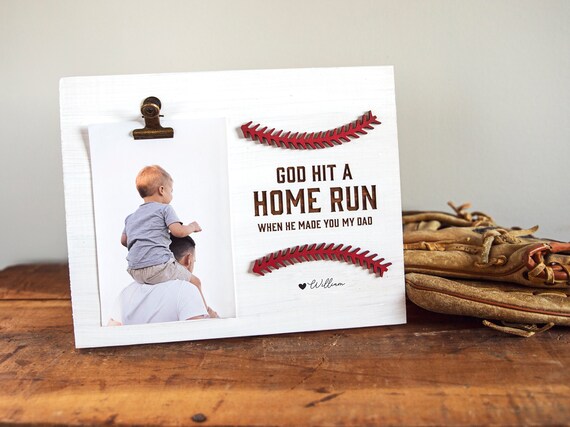Personalized Father's Day Picture Frame Dad Baseball Gift - Etsy