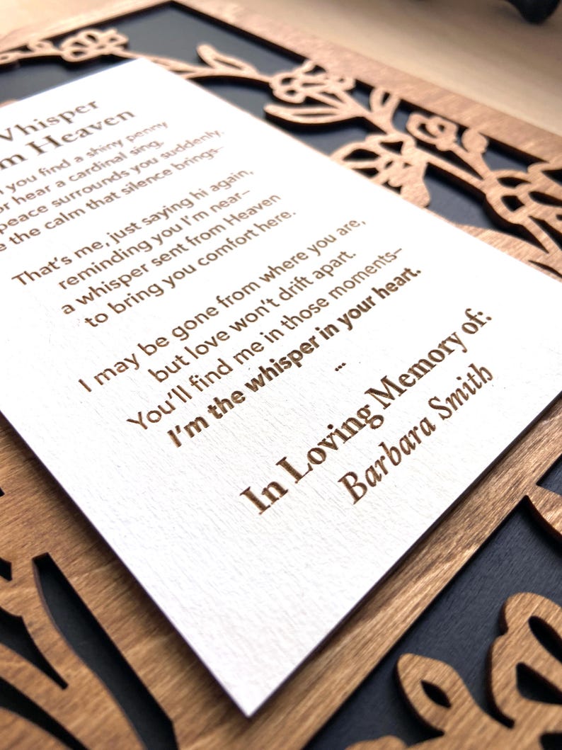 Personalized Poem Plaque Celebration of Life Sorry for Your Loss of ...