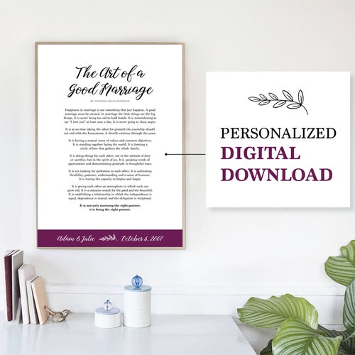 The Art of Marriage Poem Print Printable Instant Download - Etsy