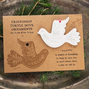 Turtle Dove Friendship Christmas Ornaments | Gift for Friend | Best ...