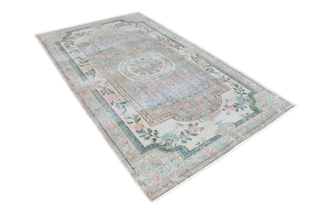 5x9 Feet Handwoven Floral Carpet Vintage Turkish Rug 6x9 - Etsy