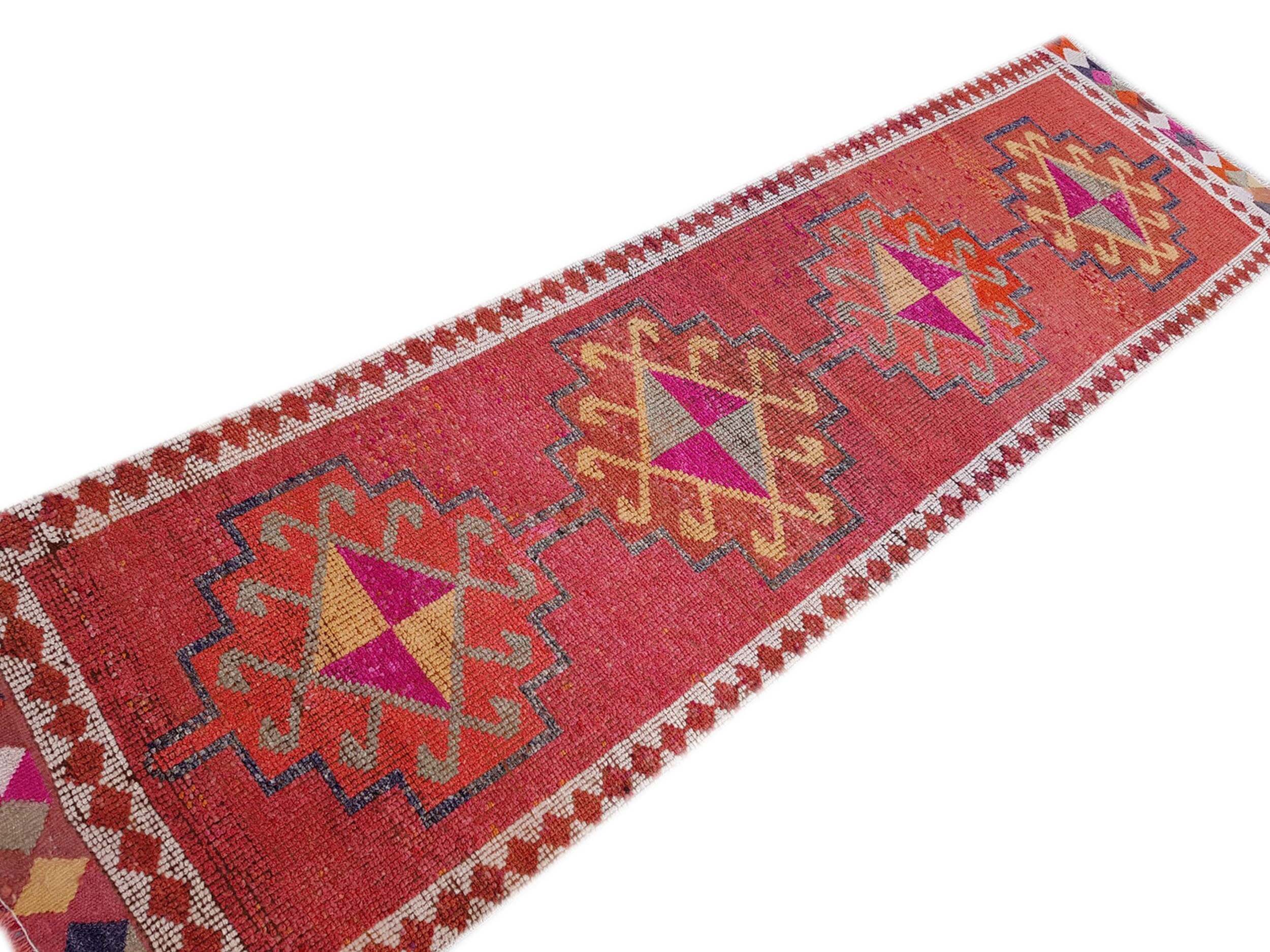 Red Moroccan Rug Runner, Vintage Entryway Decor, Tribal Design 3x11 ...