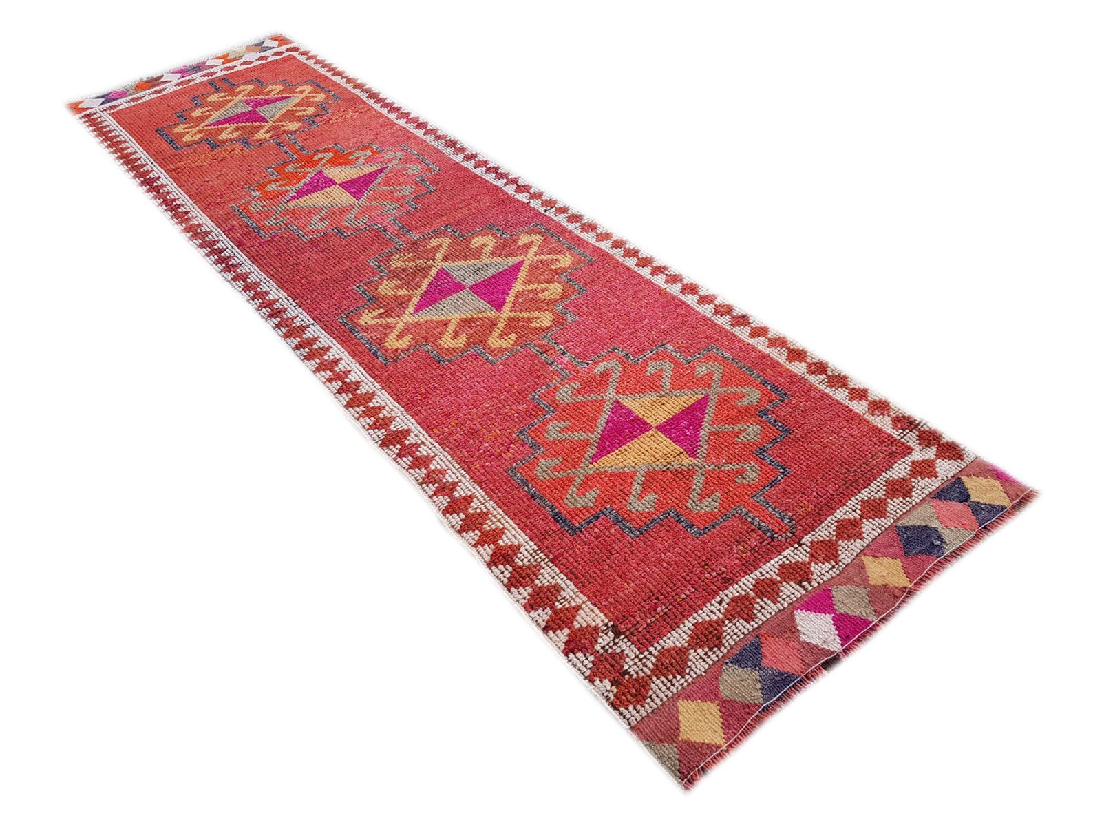 Red Moroccan Rug Runner, Vintage Entryway Decor, Tribal Design 3x11 ...