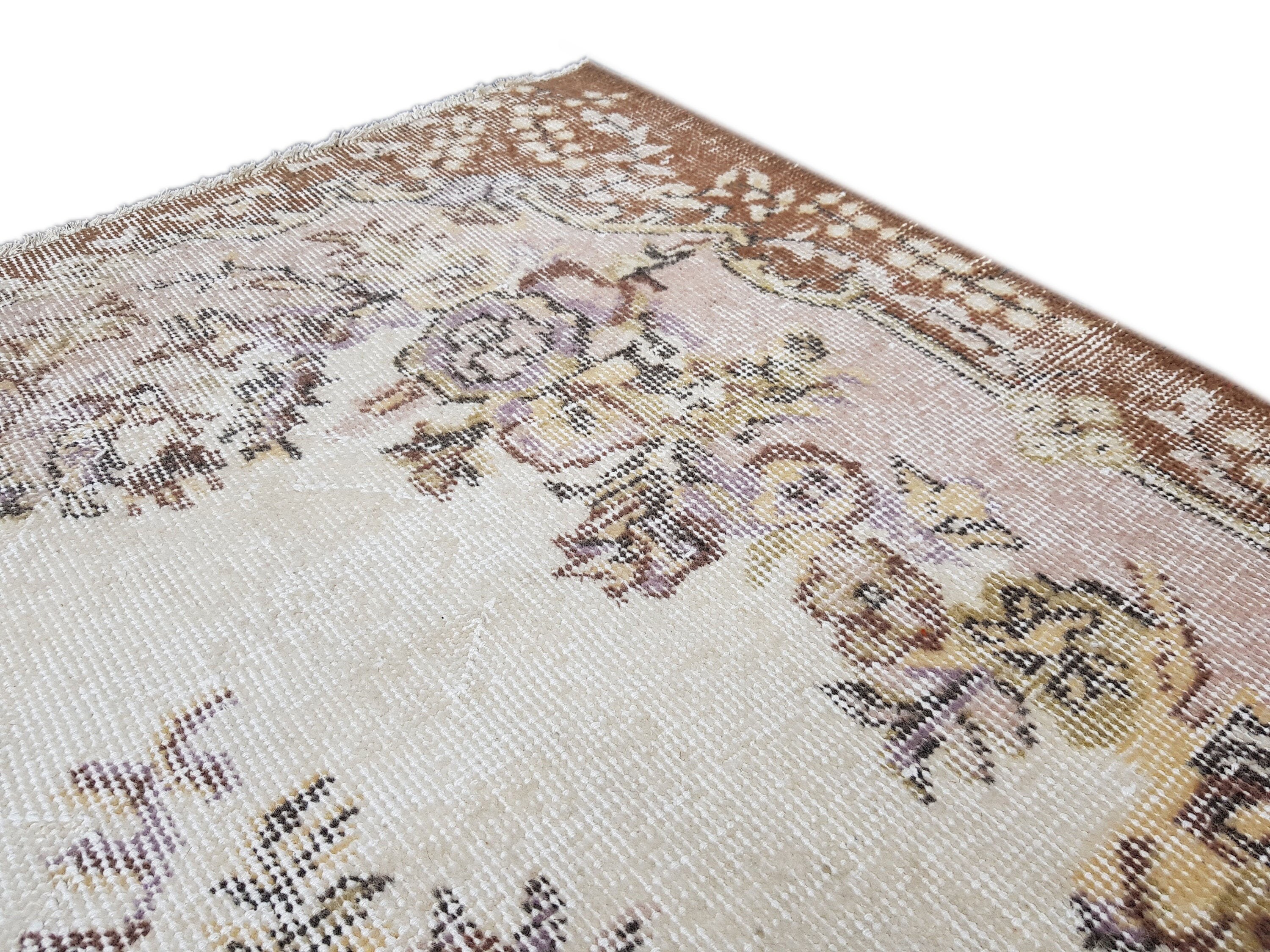 Soft Color Vintage Pastel Carpet With Medallion Design 4x7 - Etsy