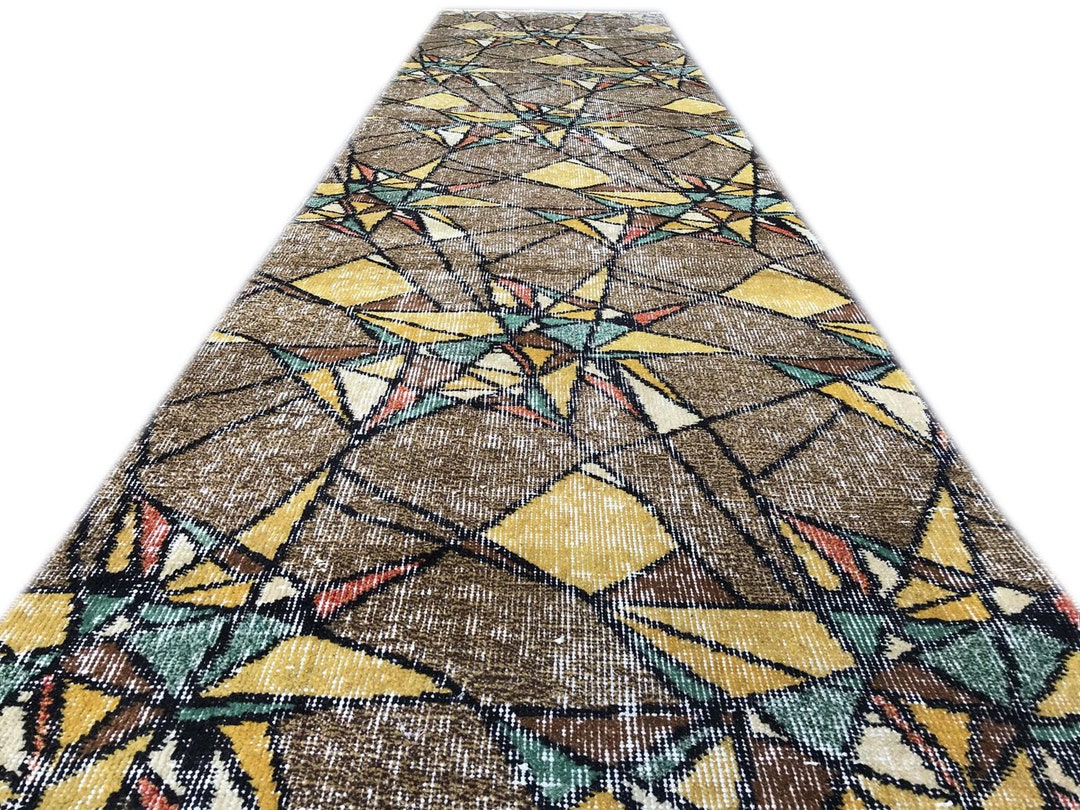 2x9 Decorative Runner, Unique Tribal Kitchen Runner, Wool Aztec Hallway ...