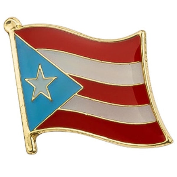Puerto Rico Flag Enamel Pin - Etsy