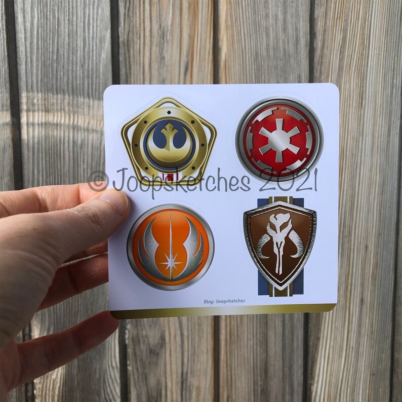Sci-fi Insignia Mini Sticker Sheet Republic Marshall Badge, Imperial ...