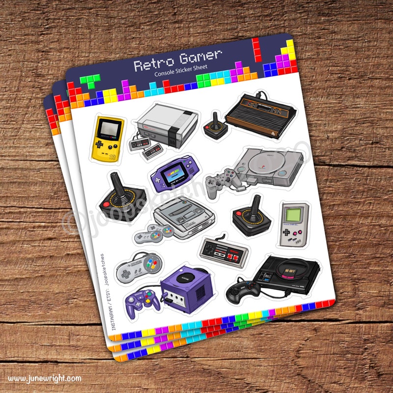 Retro Video Game Console Stickers - Etsy