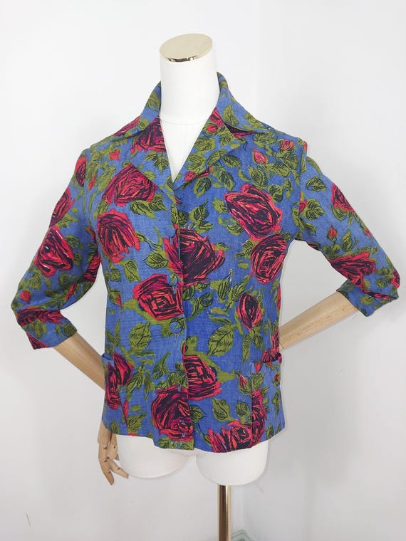 1950s Red rose jacket - Gem