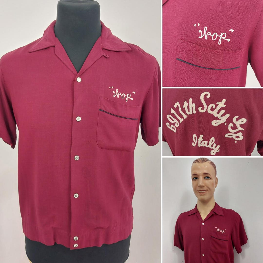 1950s italian Wop American Bowling Shirt - Etsy