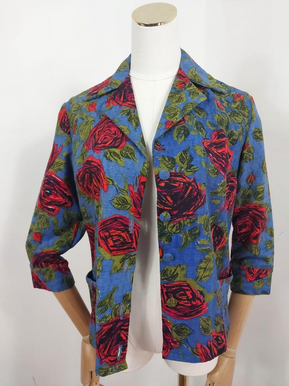 1950s Red rose jacket - Gem