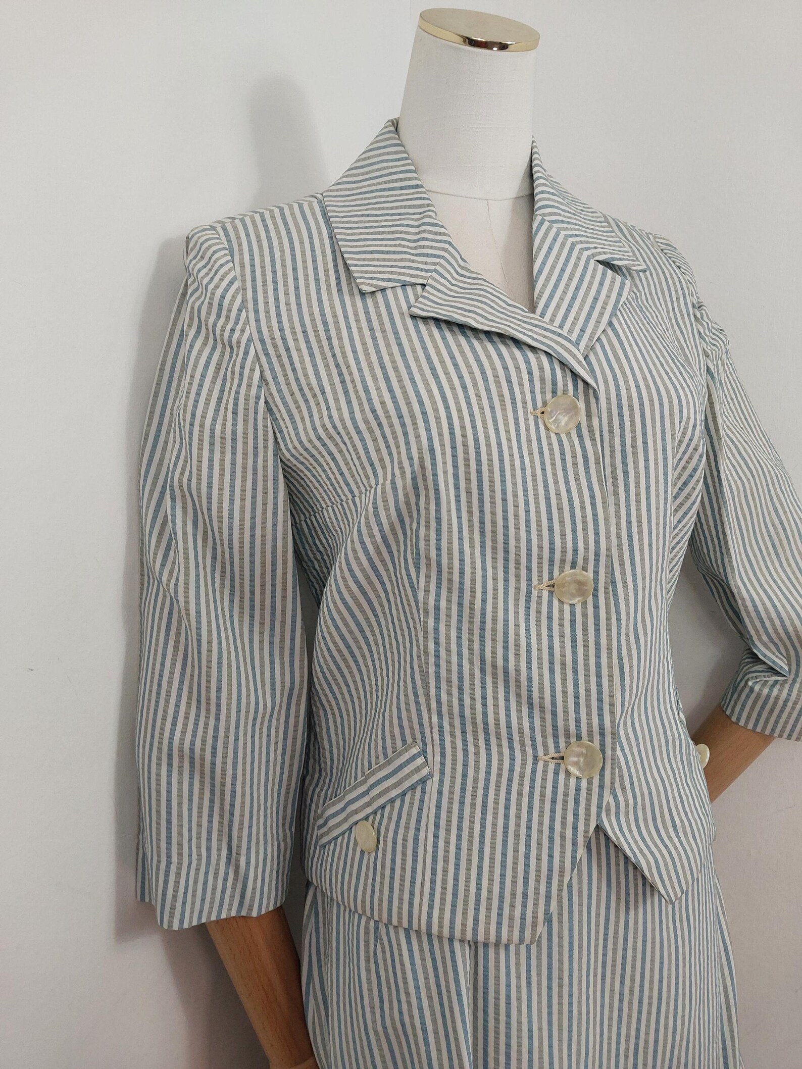 1950s Seersucker Stripe Summer Suit - Etsy