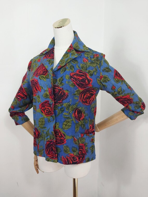 1950s Red rose jacket - Gem