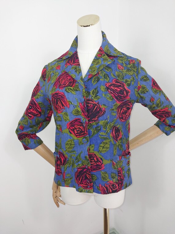 1950s Red rose jacket - Gem