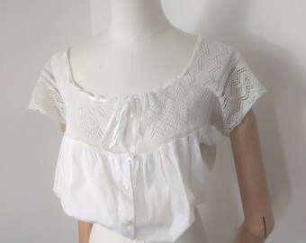 White Peasant Blouse - Etsy