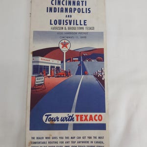 1950s Cincinnati USA Road Map - Etsy