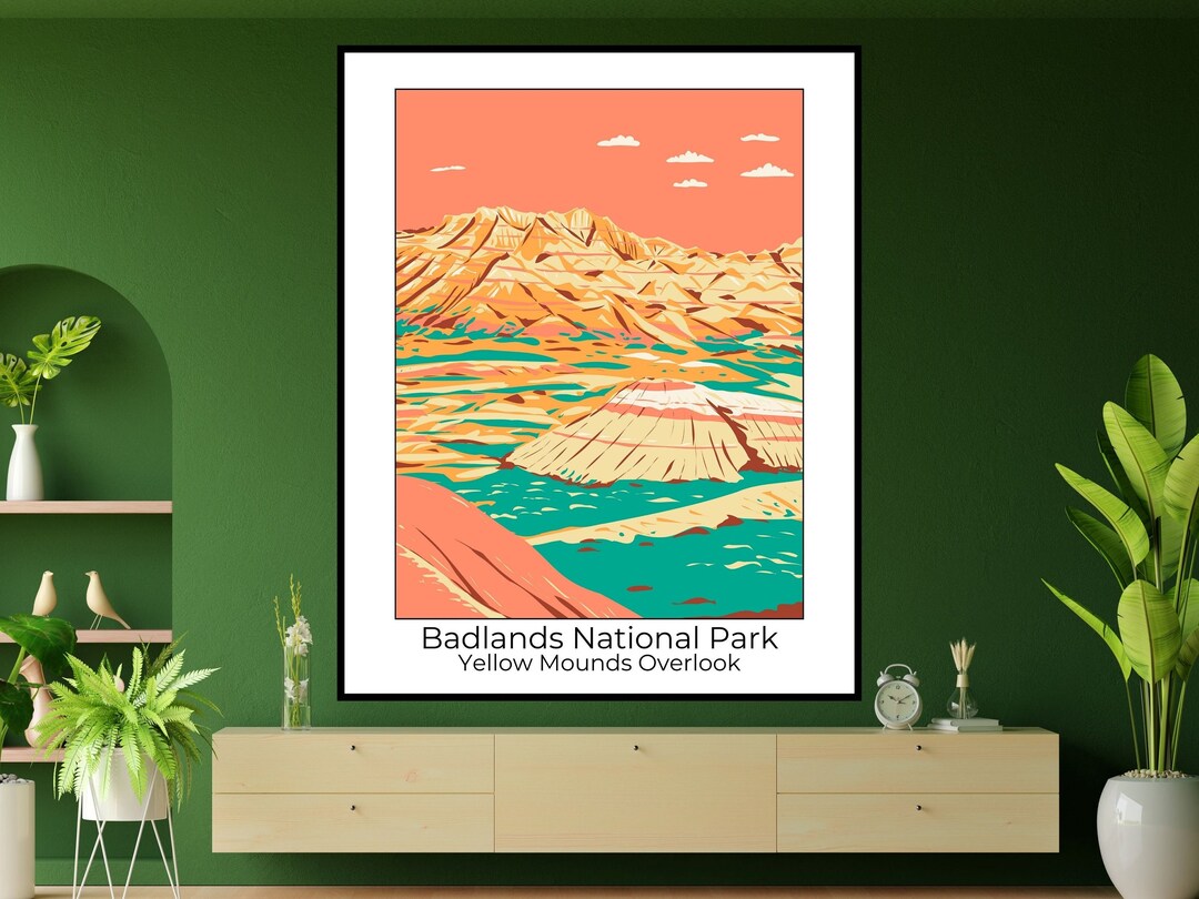 Badlands National Park, South Dakota, Yellow Mounds Overlook, Wall Art ...