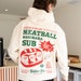 Meatball Marinara Sub Unisex Graphic Hoodie in Vanilla - Etsy