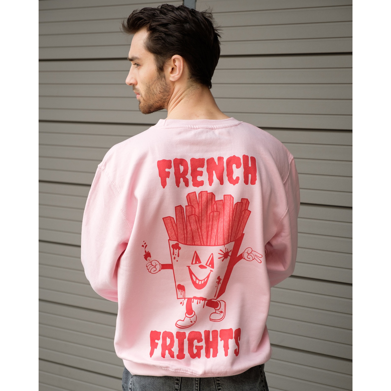 French Frights Men's Back Print Sweatshirt - Etsy