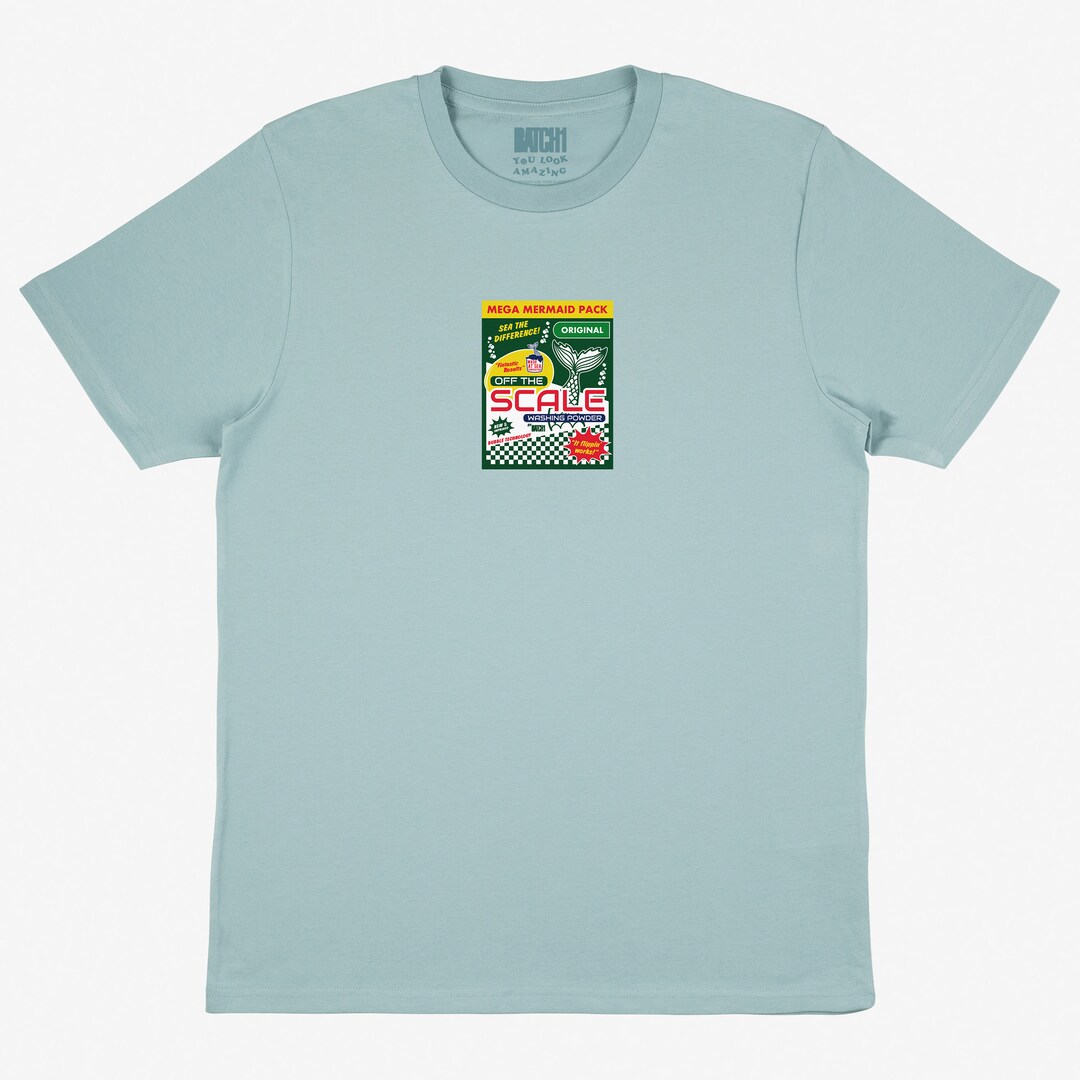 Off the Scale Mermaid Washing Powder Green T-shirt - Etsy