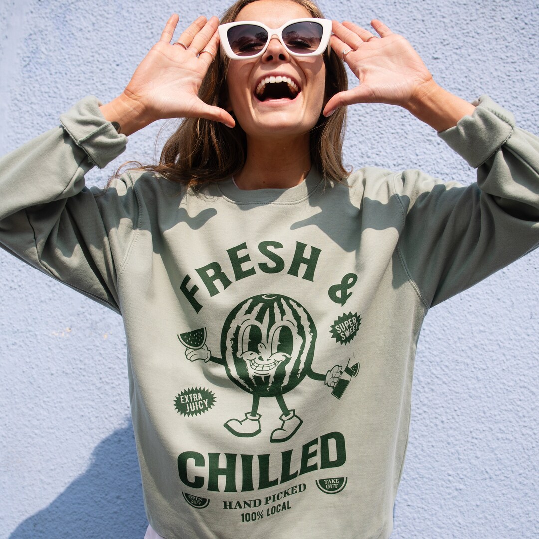 Fresh and Chilled Women's Watermelon Sweatshirt - Etsy