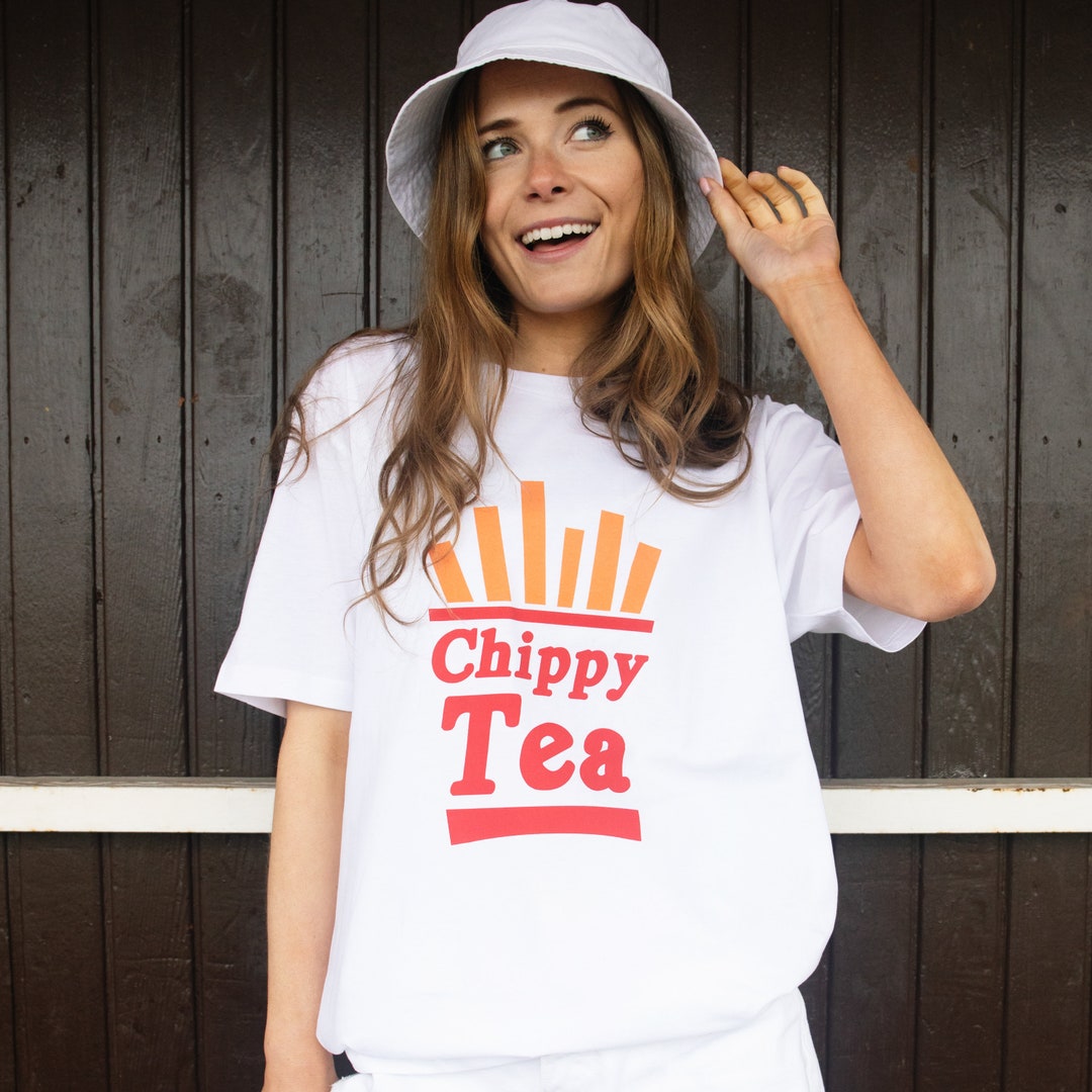 Chippy Tea Slogan T-shirt With Chips Graphic - Etsy