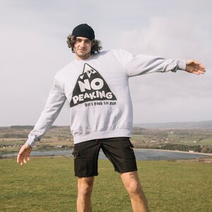 No Peaking Men's Slogan Sweatshirt - Etsy