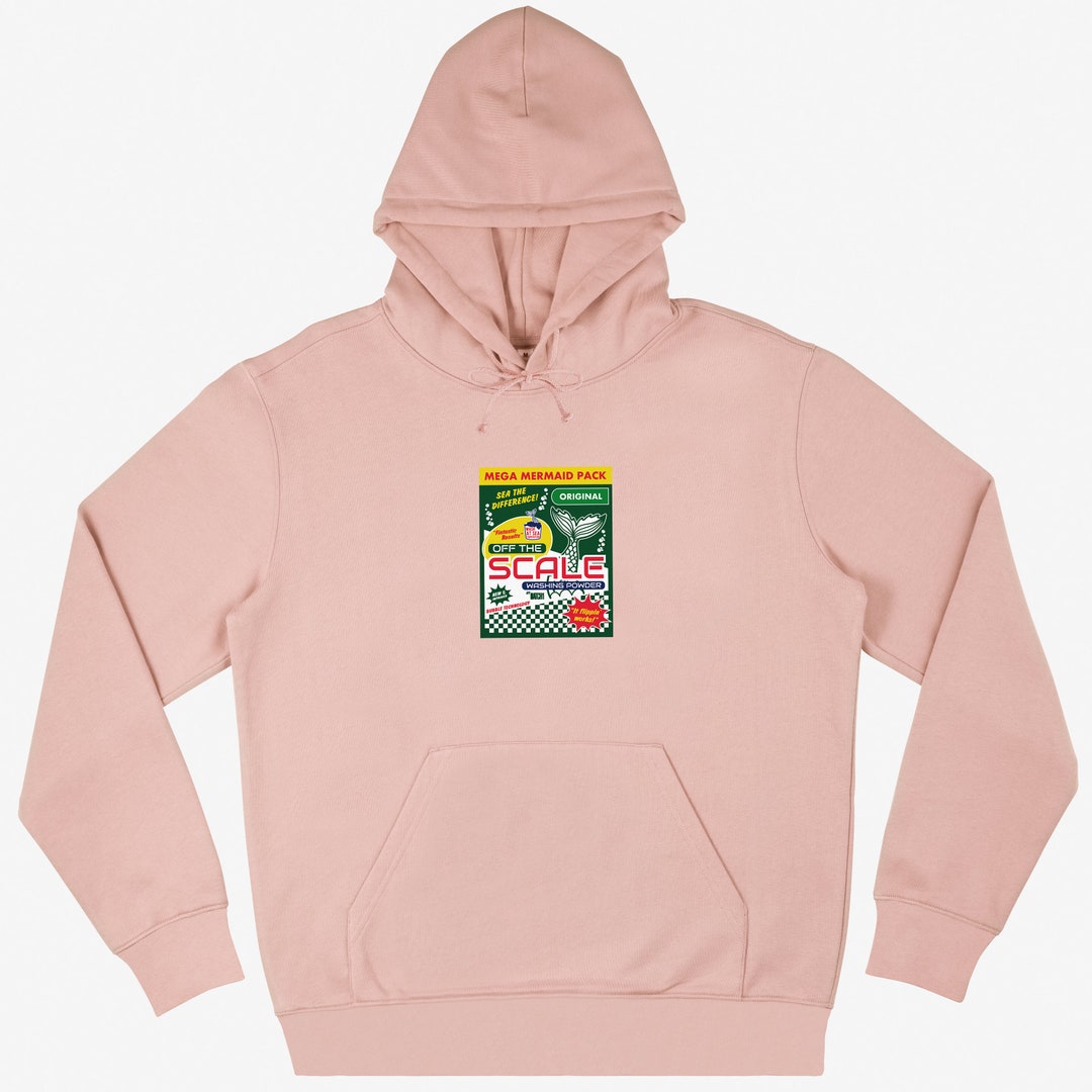 Off the Scale Mermaid Washing Powder Peach Hoodie - Etsy