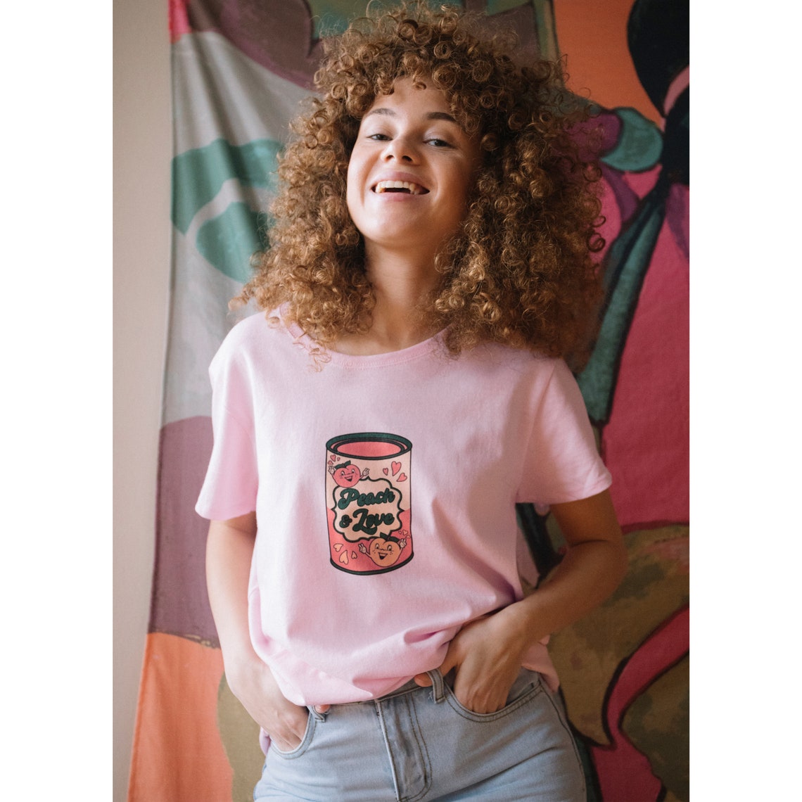 Peach and Love Women's Slogan T-shirt - Etsy