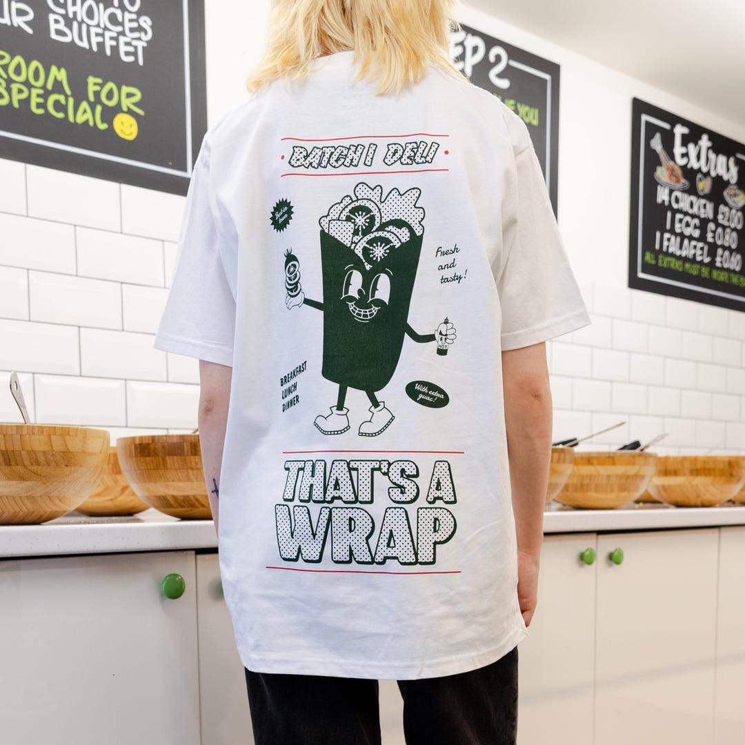 That’s A Wrap White Vintage Style Deli T-shirt - Etsy