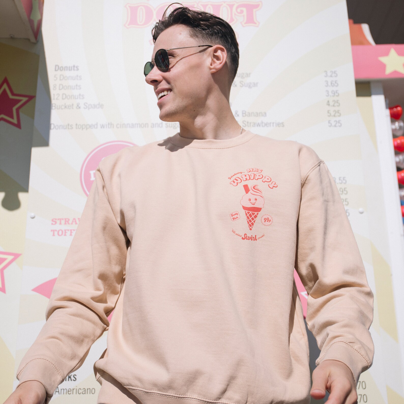 Mrs Whippy Men's Ice Cream Graphic Sweatshirt - Etsy