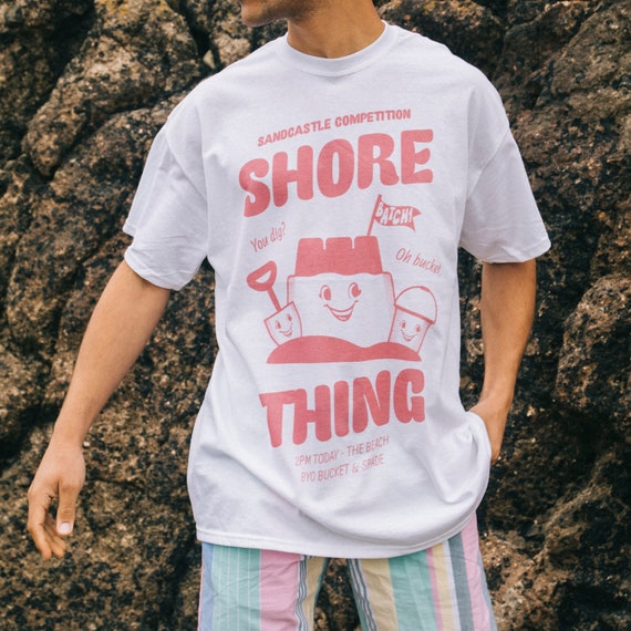 Shore Thing Men's Slogan T-Shirt with Sandcastle Graphic | Etsy