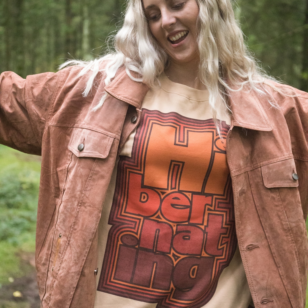 Hibernating Women's Graphic Slogan Sweatshirt in Sand - Etsy