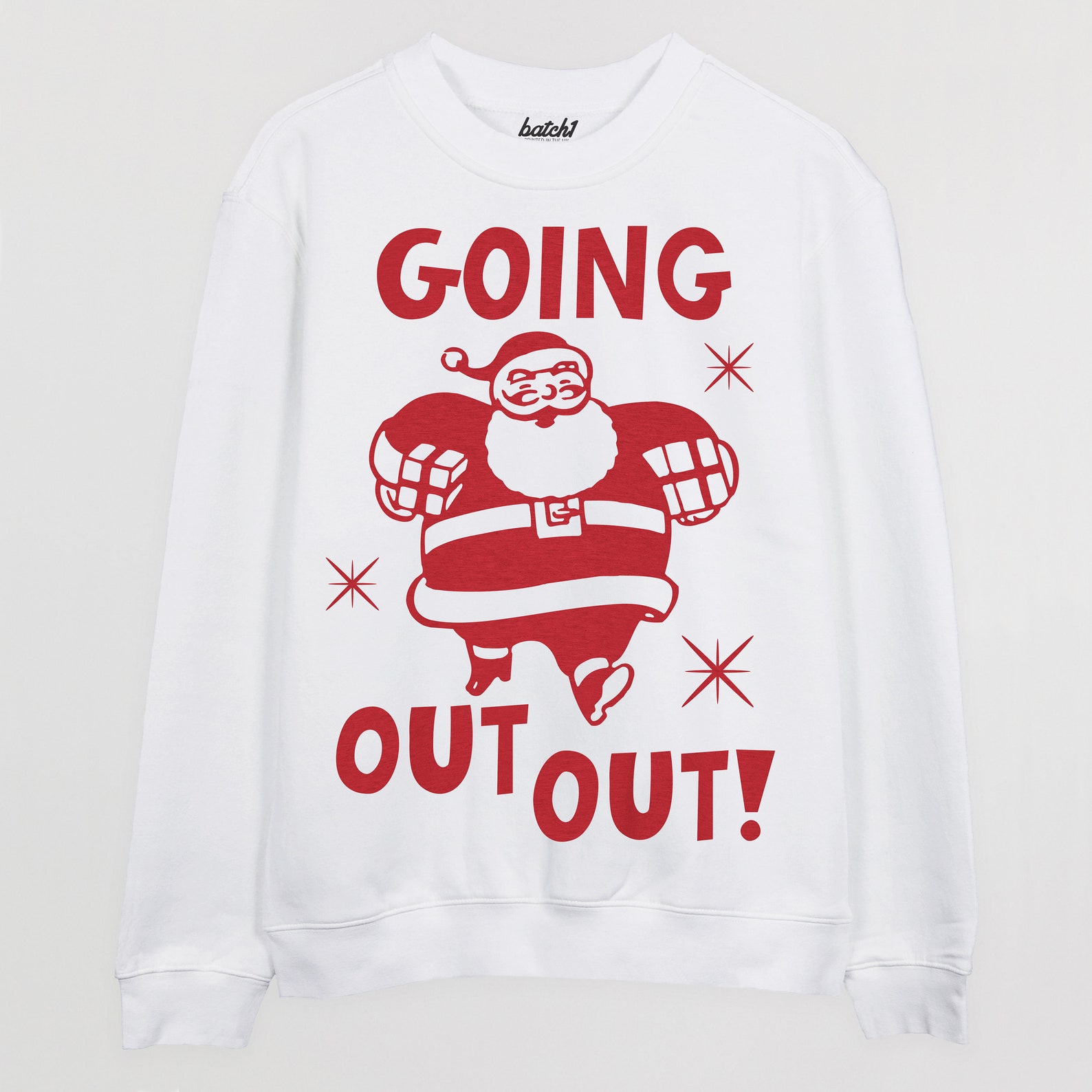 Going Out Out Santa Men's Christmas Jumper - Etsy