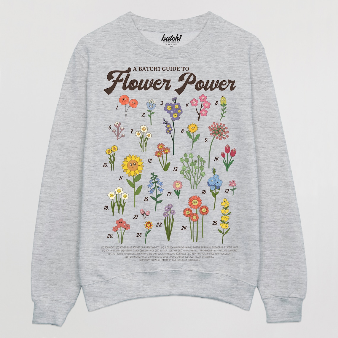 Flower Power Women's Flower Guide Sweatshirt - Etsy UK