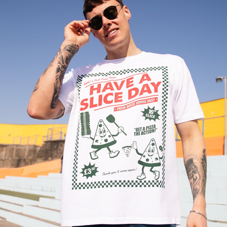 Have A Slice Day Men’s Pizza Graphic T-shirt - Etsy