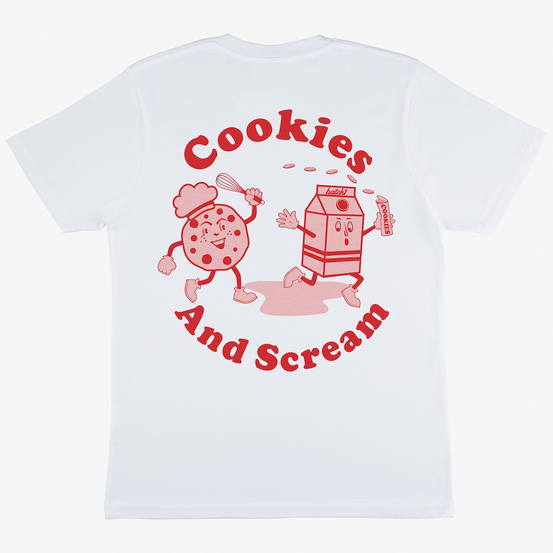 Cookies and Scream Graphic Slogan T-shirt in White - Etsy