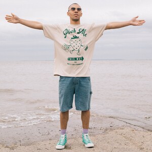 Pick Me Men's Staycation T-shirt With Strawberry Graphic - Etsy