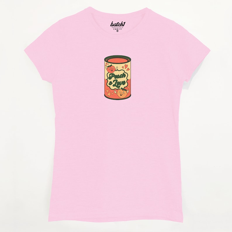 Peach and Love Women's Slogan T-shirt - Etsy