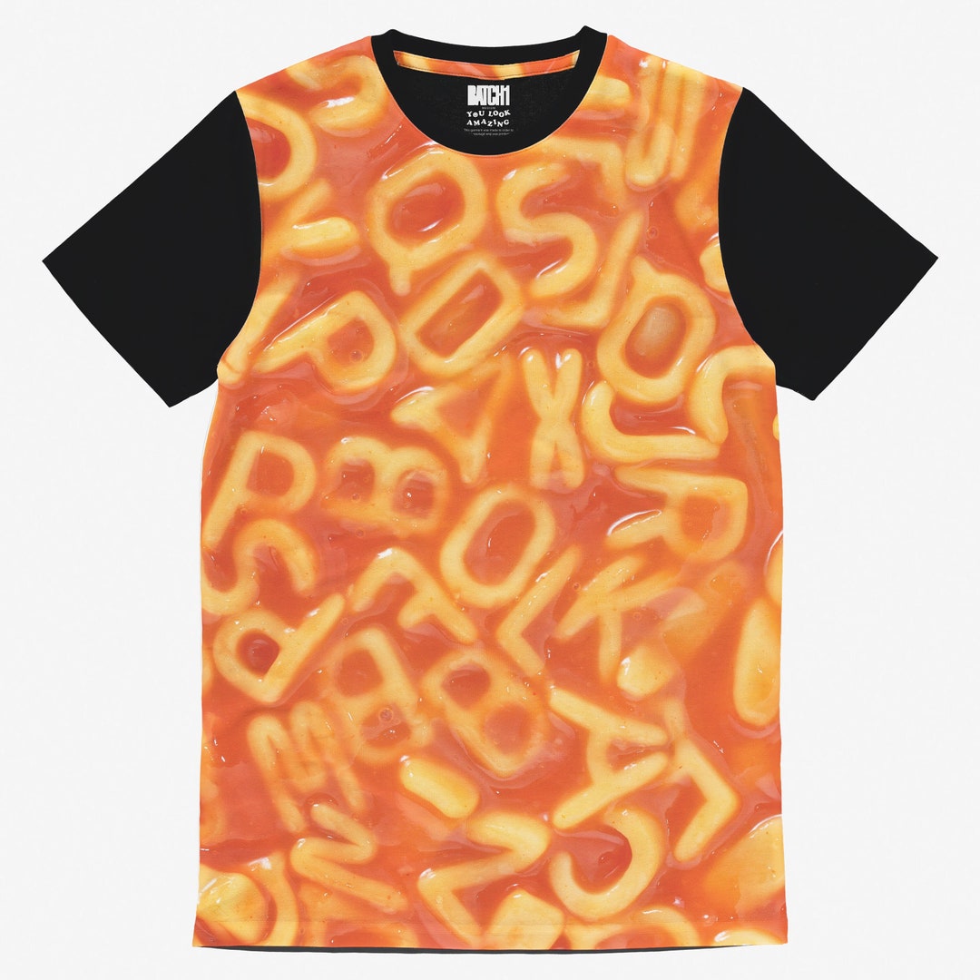 Alphabetti Spaghetti Unisex Digital Photo Print Food T-shirt - Etsy