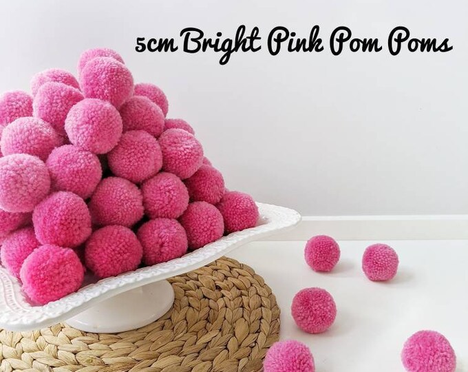 Large Pom Poms, Pom Poms, Pink Pom Poms, Pom Poms for Crafts, Wholesale ...