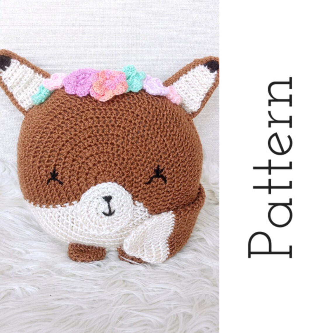 Crochet Fox Pattern Animal Pillows Pillow Patterns Fox | Etsy