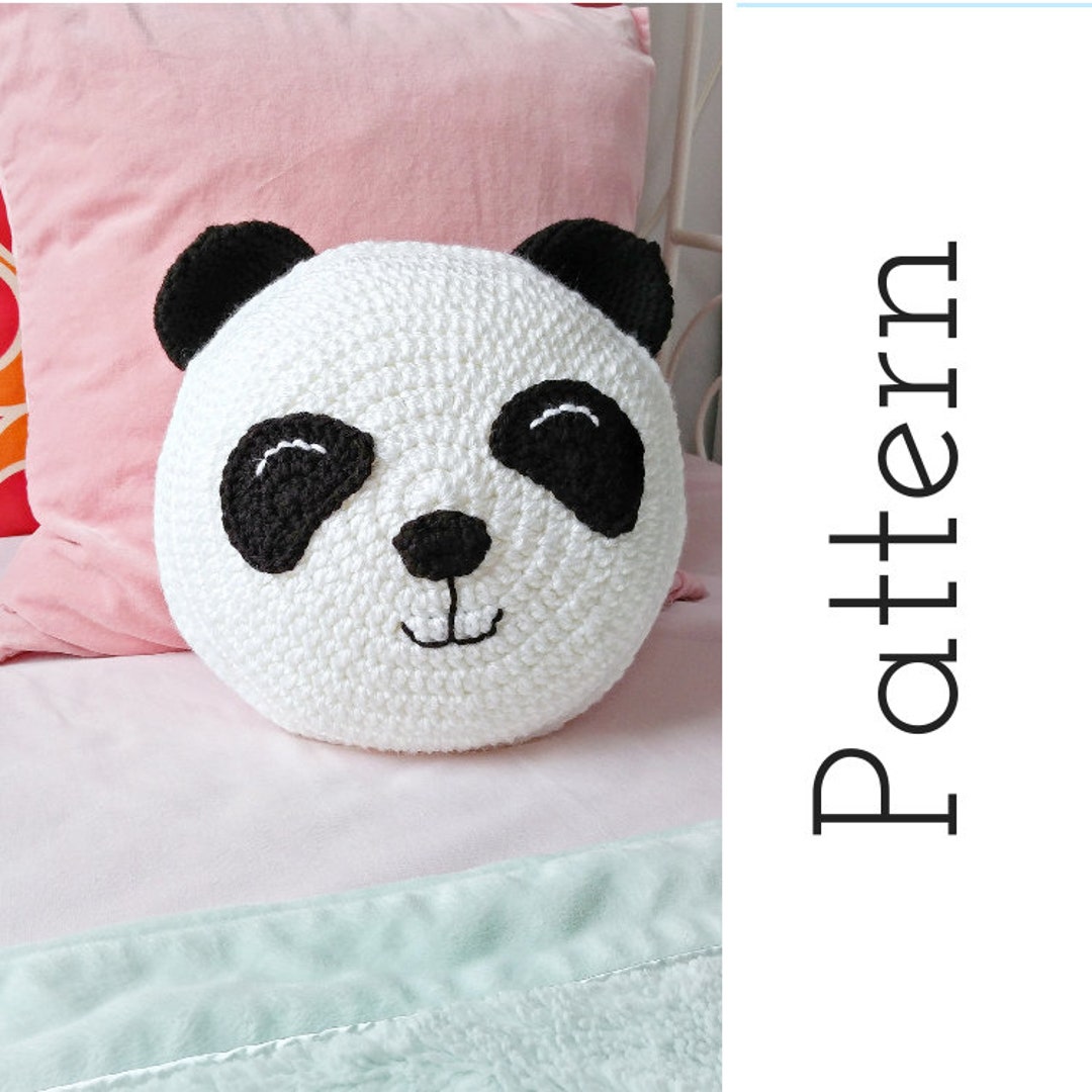 Crochet Panda Pillow Pattern/ Crochet Pillow Pattern/ Crochet Pattern ...