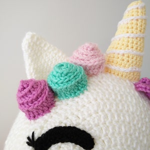 Crochet Unicorn Pillow Pattern/ Pastel Unicorn Pillow/ Crochet - Etsy ...