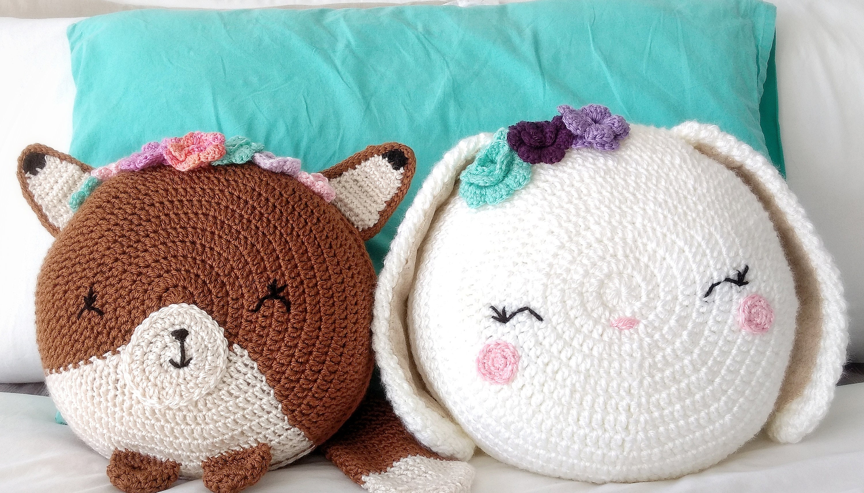 Crochet Fox Pattern Animal Pillows Pillow Patterns Fox - Etsy