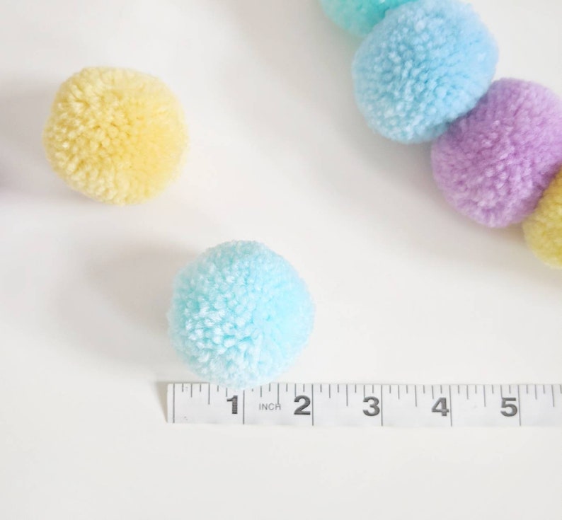 Pastel Pink and Blue Gender Reveal Pom Pom Garland Girl or | Etsy